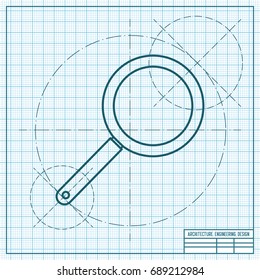 Vector Blueprint Pan Icon On Engineer Stock Vector (Royalty Free ...