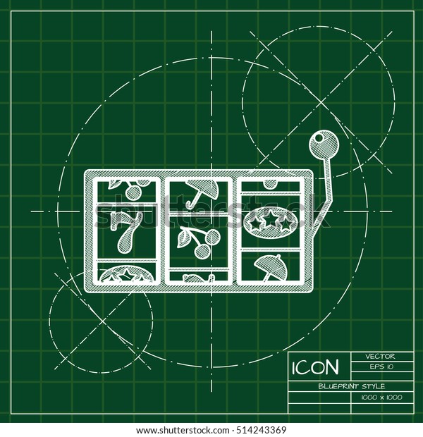 Vector Blueprint Slot Icon Engineer Architect Stock Vector (Royalty ...