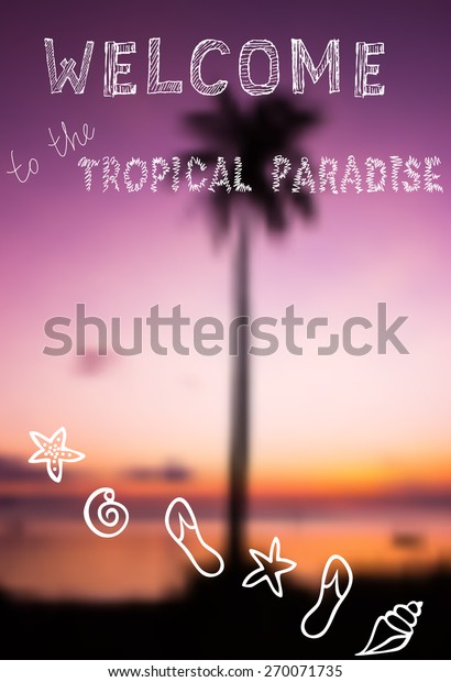 Vector Blur Nature Background Welcome Tropical Stock Vector (Royalty ...
