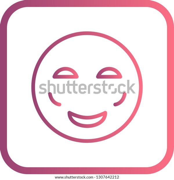 Vector Blush Emoji Icon Stock Vector (Royalty Free) 1307642212 ...