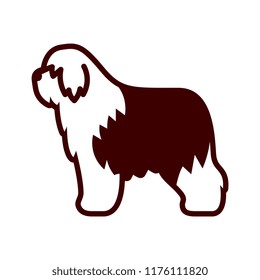 Vector Bobtail Dog Icon Isolated On Stock Vector (Royalty Free ...