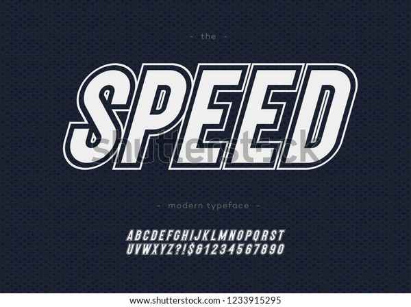 Vector Bold Speed Alphabet Modern Typography Stock Vector (Royalty Free ...