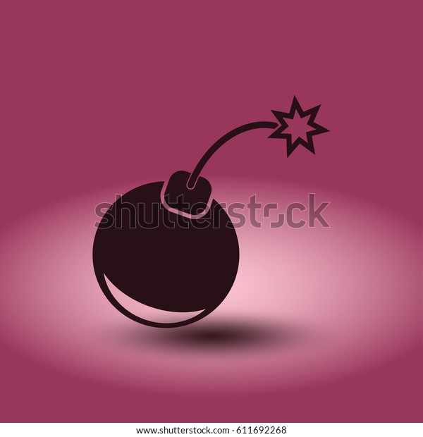 Vector Bomb Lit Fuse Stock Vector (Royalty Free) 611692268