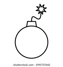 Vector Bomb Outline Icon Design Stock Vector (Royalty Free) 1995737642 ...