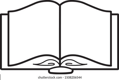 Vector Book Icon Black White On Stock Vector (Royalty Free) 1508206544 ...