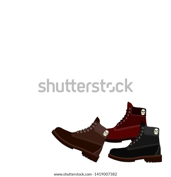 Vector Boots Collection Can Be Used Stock Vector (Royalty Free ...