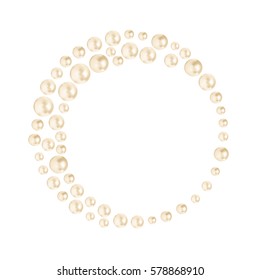 Vector Border Frame Pearls Place Text Stock Vector (Royalty Free ...