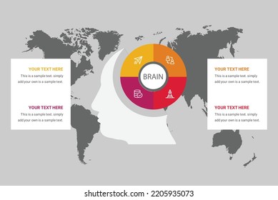 Vector Brain Infographics Design Template Icons Stock Vector (Royalty ...