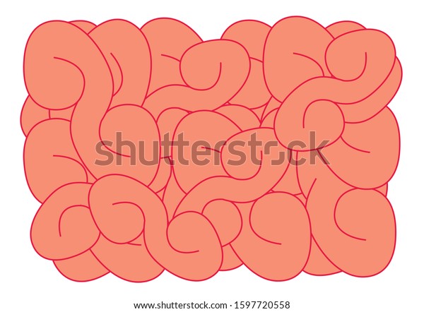 Vector Brain Intestine Alike Texture Art Stock Vector (Royalty Free ...