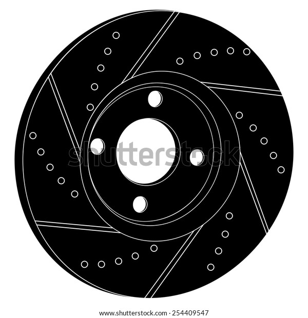Vector Brake Disc Black Symbols Stock Vector (Royalty Free) 254409547 ...