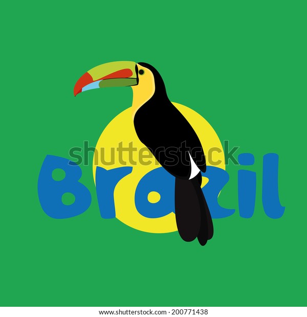 Vector Brazil Cartoon Illustration Editable Background Stock Vector ...