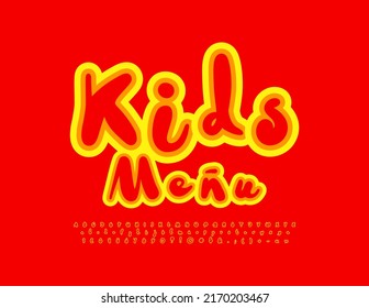 Vector Bright Banner Kids Menu Artistic Stock Vector (Royalty Free ...