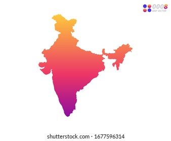Geometric Polygonal Style Vector Map India Stock Vector (Royalty Free ...
