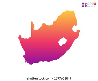 Vector Bright Colorful Gradient South Africa Stock Vector (Royalty Free ...