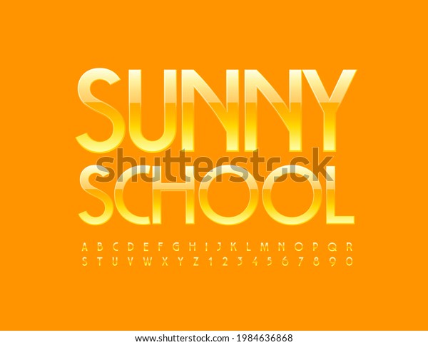 Vector Bright Concept Sunny School Yellow Stock Vector (Royalty Free ...