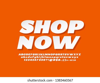 Vector Bright Emblem Shop Now Modern Stock Vector (Royalty Free ...