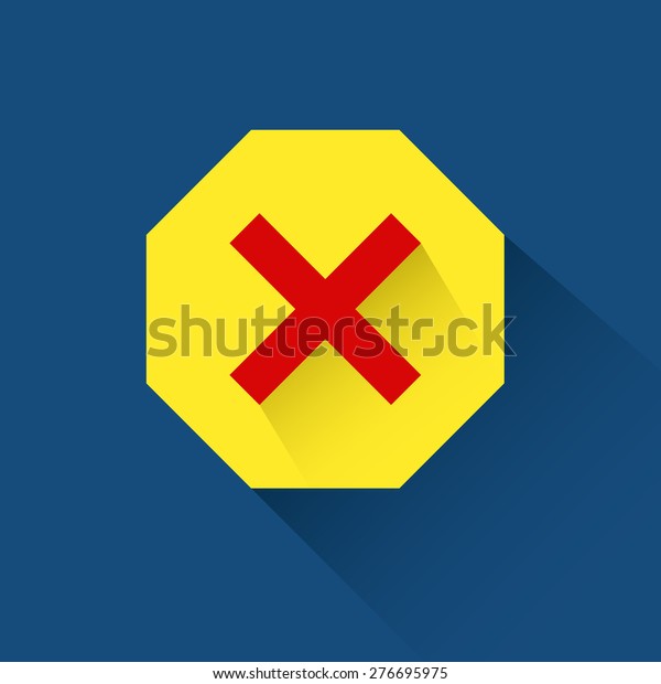 Vector Bright Flat Stop Sign Stock Vector (Royalty Free) 276695975 ...