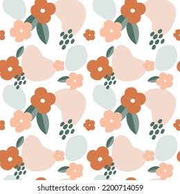 Vector Bright Flower Pattern Cute Colorful Stock Vector (Royalty Free ...