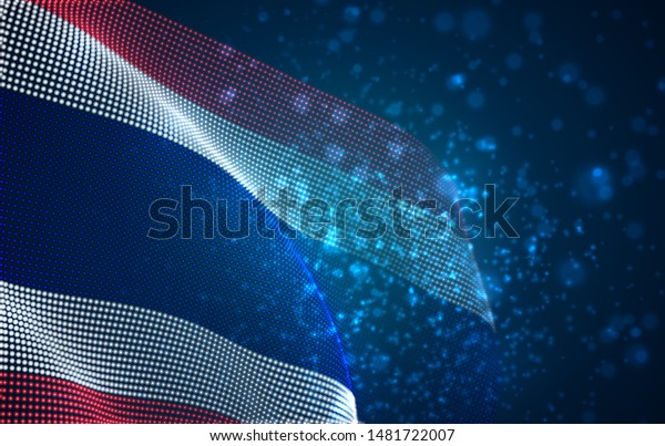 Vector Bright Glowing Country Flag Abstract Stock Vector (Royalty Free ...
