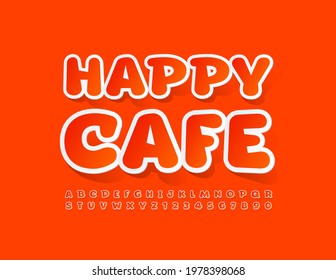 Vector Bright Logo Happy Cafe Sticker Stock Vector (Royalty Free ...