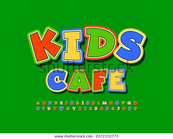 Vector Bright Logo Kids Cafe Playful Stock Vector (Royalty Free ...