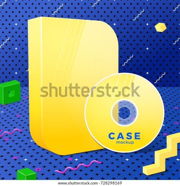 Vector Bright Yellow Realistic Disk Box Stock Vector (Royalty Free ...