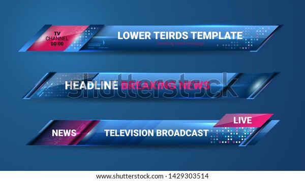 Vector Broadcast News Lower Thirds Template Stock Vector (Royalty Free ...