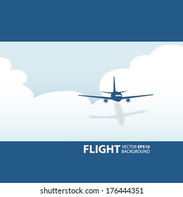 Vector Brochure Airplane Sky Flight Background Stock Vector (Royalty ...