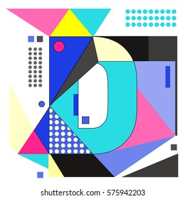 Vector Brochure Design Letter D Illustration Stock Vector (Royalty Free ...