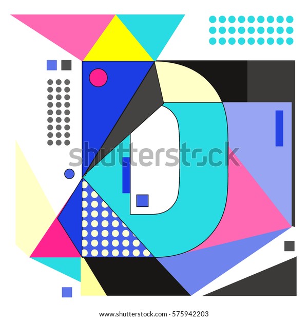 Vector Brochure Design Letter D Illustration Stock Vector (Royalty Free ...