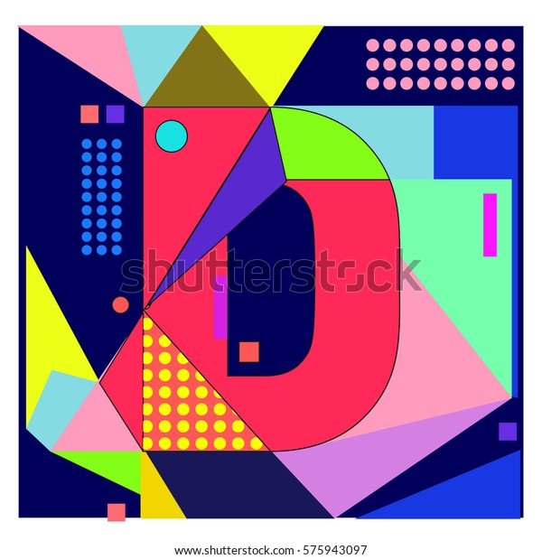 Vector Brochure Design Letter D Illustration Stock Vector (Royalty Free ...
