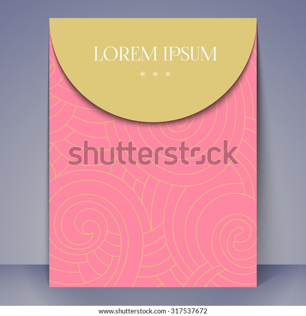 Vector Brochure Invitation Card Template Waves 스톡 벡터(로열티 프리) 317537672 ...