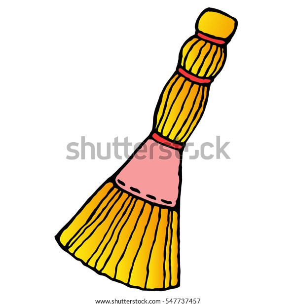 Vector Broomdrawing Hand Broom Dust Stock Vector (Royalty Free ...