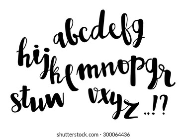 Vector Brush Pen Lettering Alphabet Hand Stock Vector (Royalty Free ...