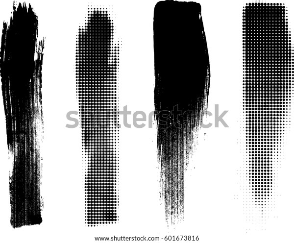 Vector Brush Stroke Splatter Paint Texture Stock Vector (Royalty Free ...