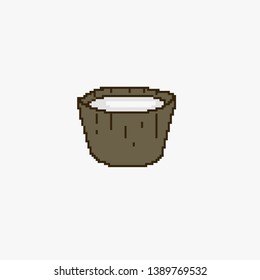 Vector Bucket Water Concept Pixel Art: vector de stock (libre de ...