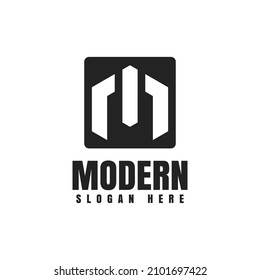 Vector Building Letter M Logo Template Stock Vector (Royalty Free ...