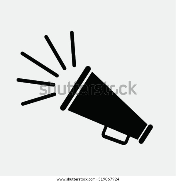 Vector Bullhorn Symbol Stock Vector (Royalty Free) 319067924