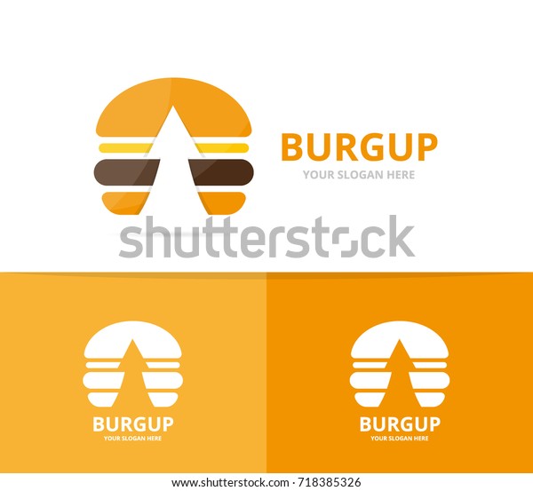 Vector Burger Arrow Logo Combination Hamburger Stock Vector (Royalty ...