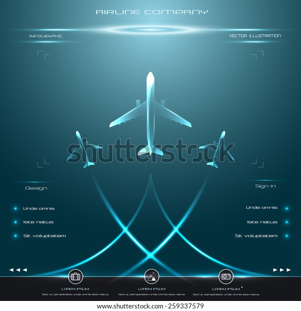 Vector Business Avia Card Airplane Whirlwind Stock Vector (Royalty Free ...