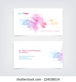 Name Card Template Abstract Shapes Art Stock Vector (Royalty Free ...