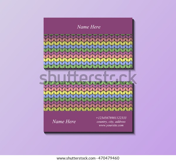 Vector Business Card Front Page Back Stock Vector (Royalty Free ...