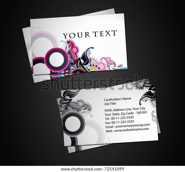 Vector Business Card Set Elements Design Stock Vector (Royalty Free ...