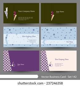 Vector Business Card Template Set Japanese Stock Vector (Royalty Free ...