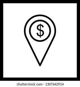 Vector Business Location Icon Stock Vector (Royalty Free) 1307642914 ...