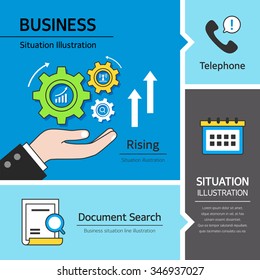 Vector Business Situation Illustration Stock Vector (Royalty Free ...