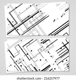 Vector Businesscard Set Your Design Circuit Stock Vector (Royalty Free ...
