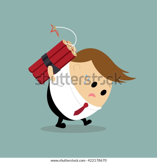 Vector Businessman Carry Dynamitebusiness Concept Cartoon Stock Vector ...