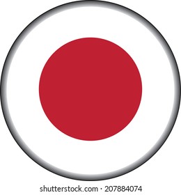 Vector Buton Japan Flag Badge Stock Vector (Royalty Free) 207884074 ...