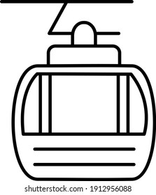 Vector Cable Car Outline Icon Design Stock Vector (Royalty Free ...